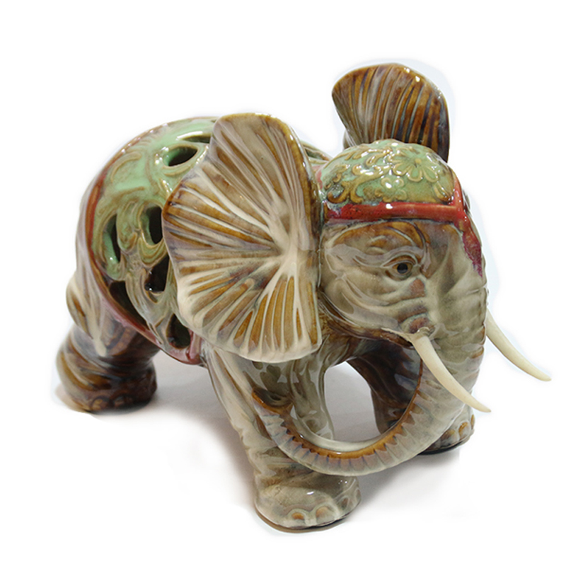 Ceramic Elephant Hollowed Out Large Ceramic Elephant Statue - Buy ...